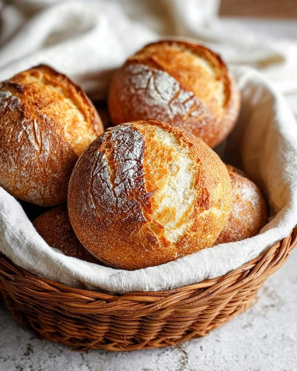 Easy No Knead German Crusty Rolls – Delicious Homemade Bread